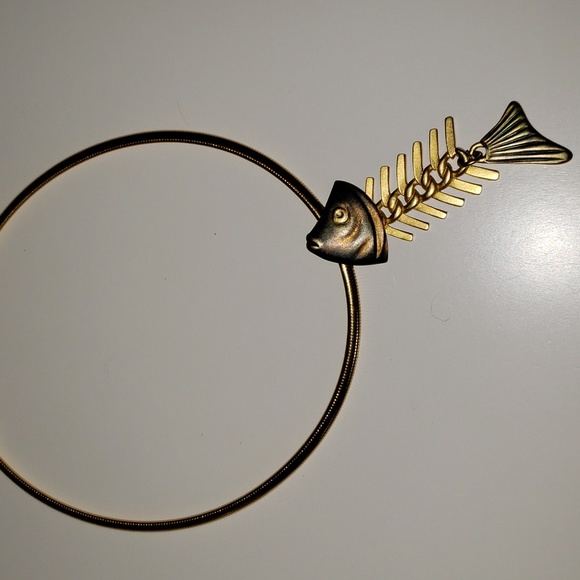 no brand | Jewelry | Gold Tone Fish Choker Neclace | Poshmark
